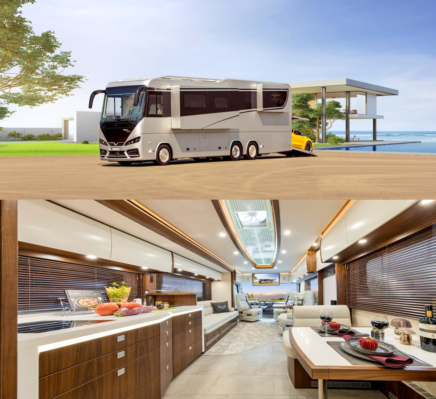 This Amazing 1 8 Million Ultra Luxury RV Has Its Own Garage In The Back This Amazing 1 8 Million Ultra Luxury RV Has Its Own Garage In The Back