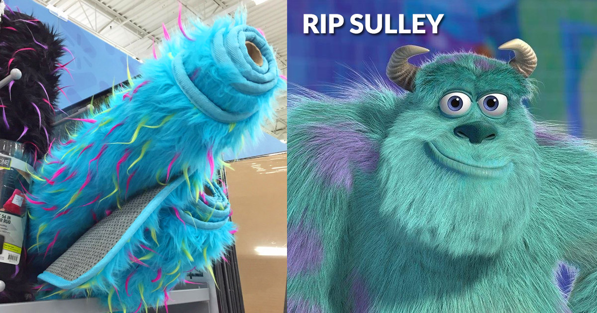 There's a Blue Furry Floor Rug That Looks Like It Was Made From Sully ...