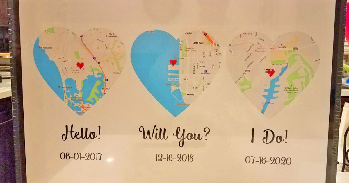 These Custom Map Prints Let You Track How Your Relationship Formed In ...
