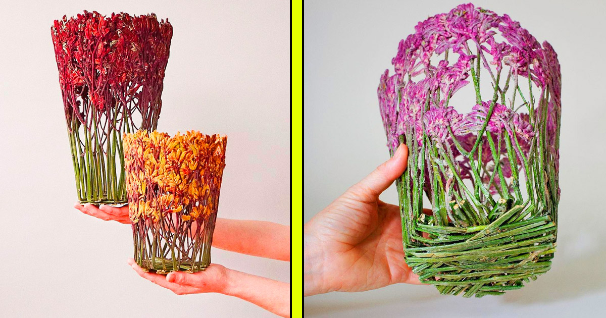 These Unique Flower Vases Made From Dried Flowers are Stunning