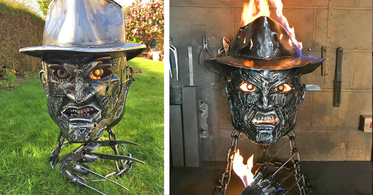 This Freddy Krueger Fire Pit Belongs In Every Horror Fans Backyard