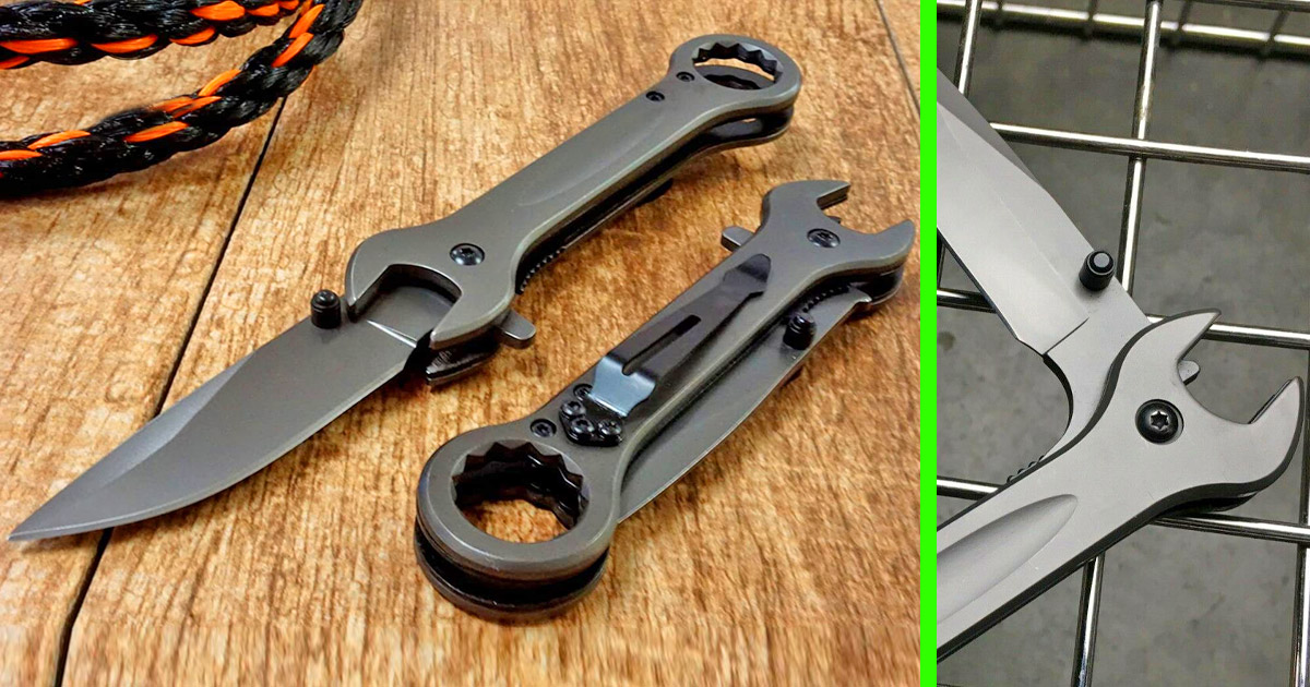 This Functional Wrench Doubles a Tactical Folding Knife