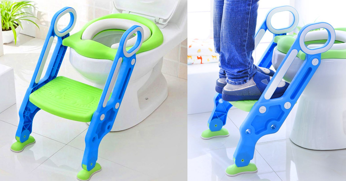 This Genius All-In-One Toddler Toilet Trainer Has an Integrated Step Ladder