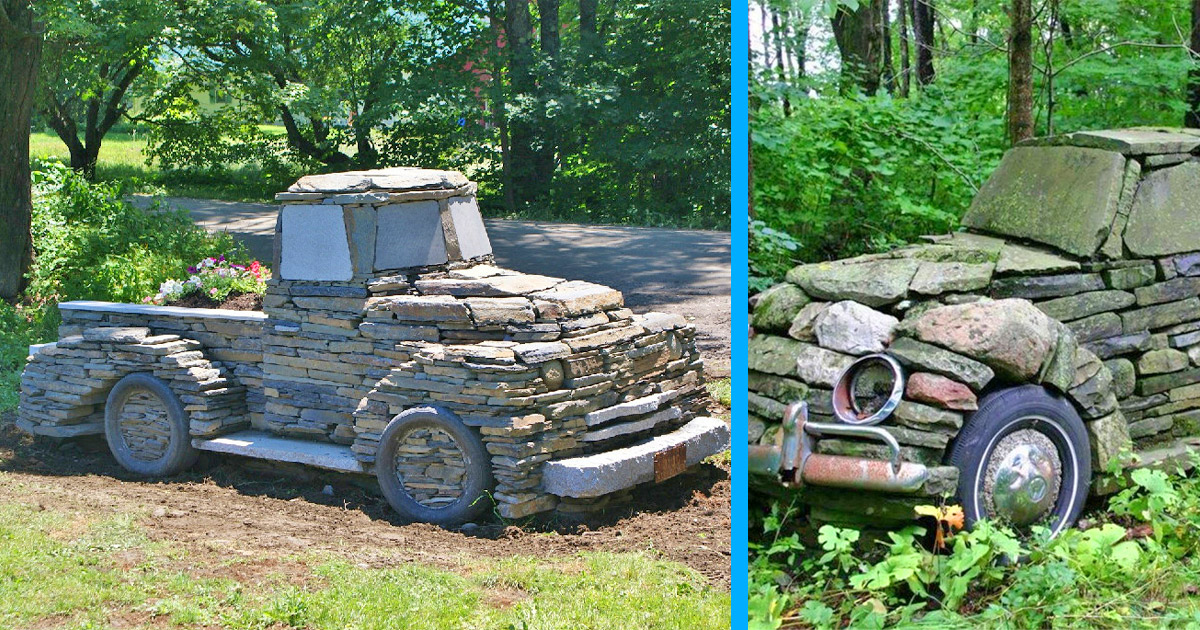 This Guy Makes Vintage Cars and Trucks Out Of Rocks And They Look ...