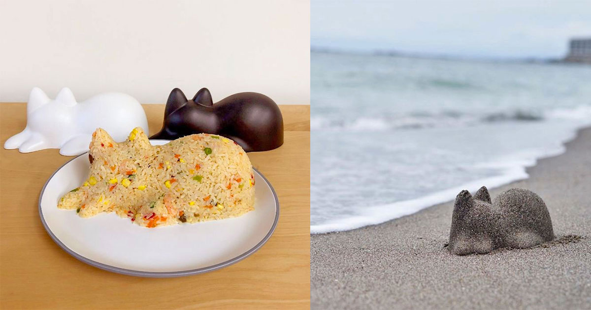 This Japanese Cat Mold Lets You Create Cat Shaped Rice Towers and Sand ...