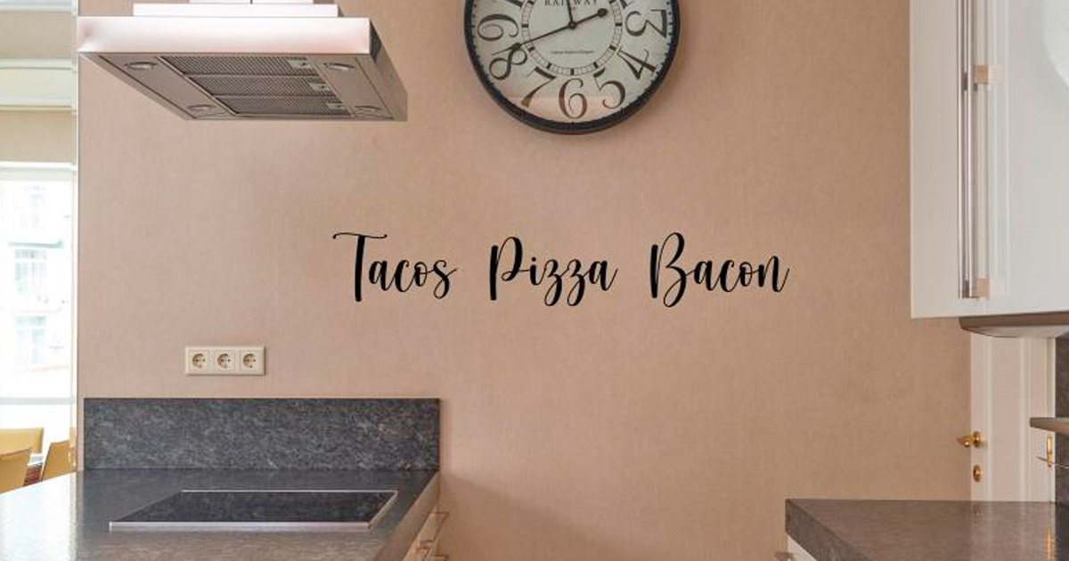 This Pizza Tacos Bacon Wall Decal Is Perfect For People Who Hate The ...