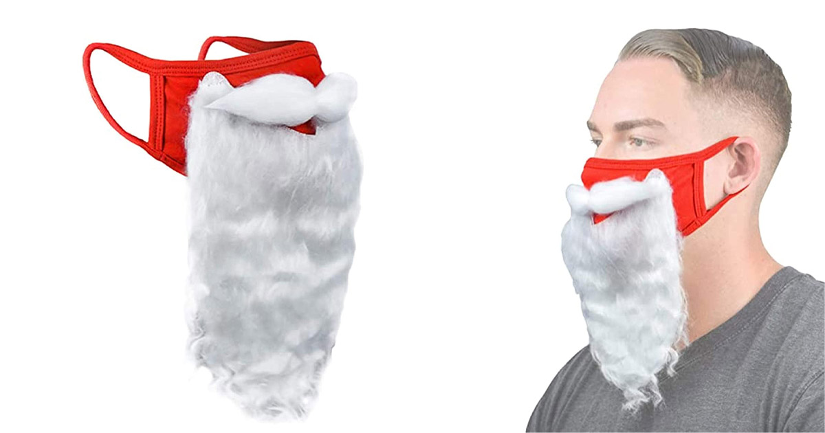 This Santa Beard Face Mask Is The Only Face Covering You Need For December