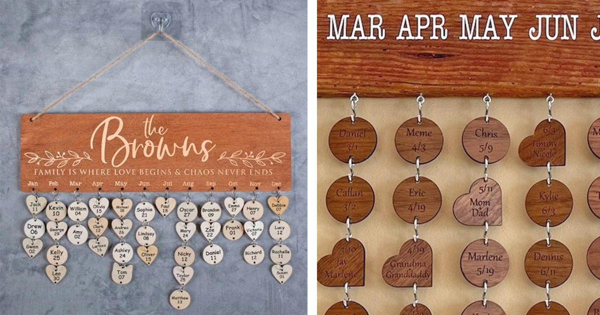 This Wall Mounted Birthday Calendar Is The Perfect Way To Remember All ...