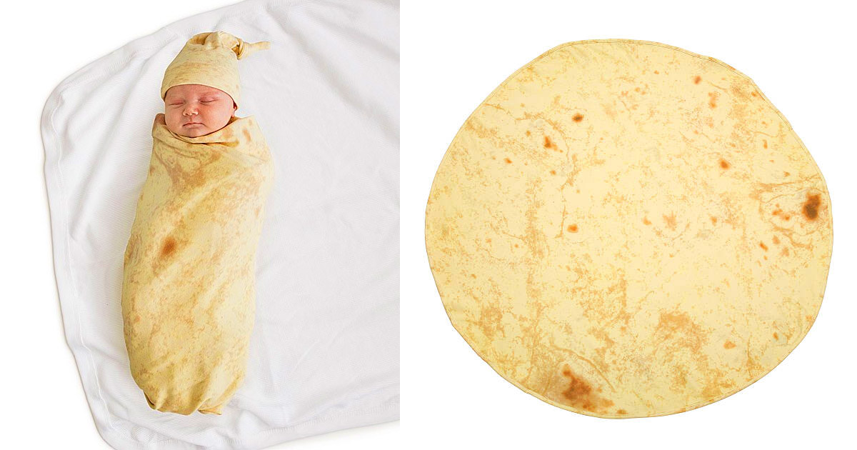 Tortilla Baby Swaddle Blanket Turns Your Baby a Delicious Burrito