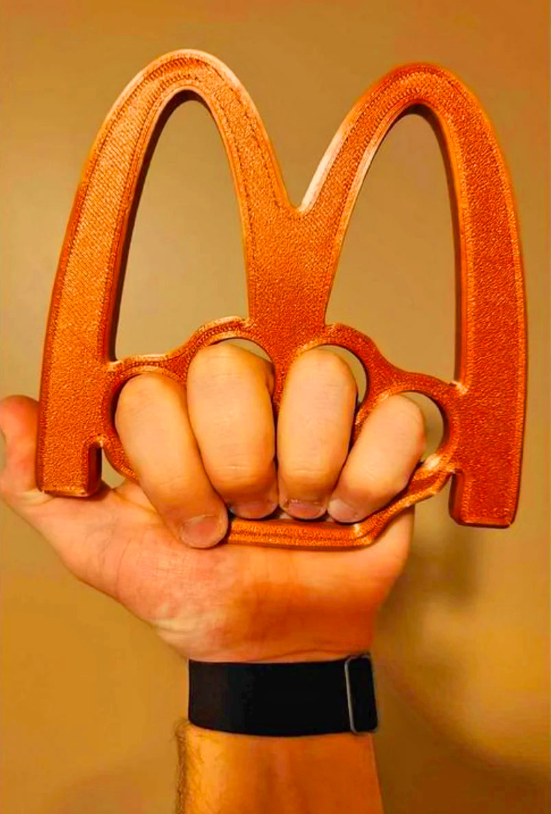 Theres Now A Mcdonalds Logo Brass Knuckles And Its Called The Mcknuckle Duster