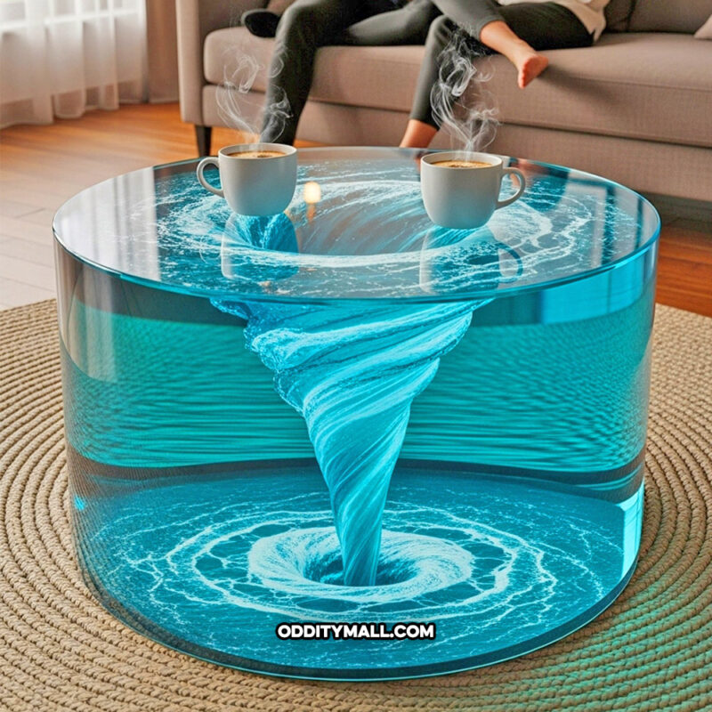 These Water Vortex Coffee Tables Are Built to Soothe and Impress
