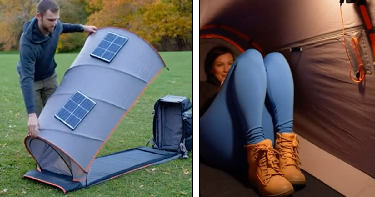 The Backpack Bed: A Backpack That Turns Into a Bed With Solar Panels