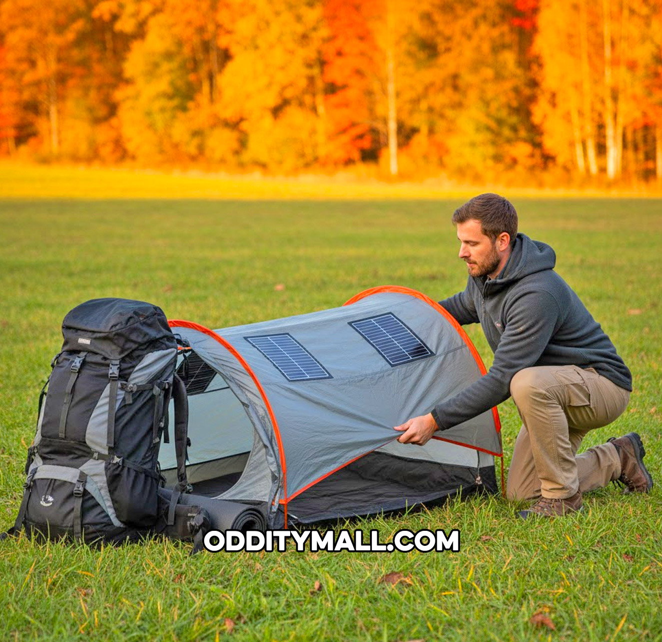 The Backpack Bed: A Backpack That Turns Into a Bed With Solar Panels